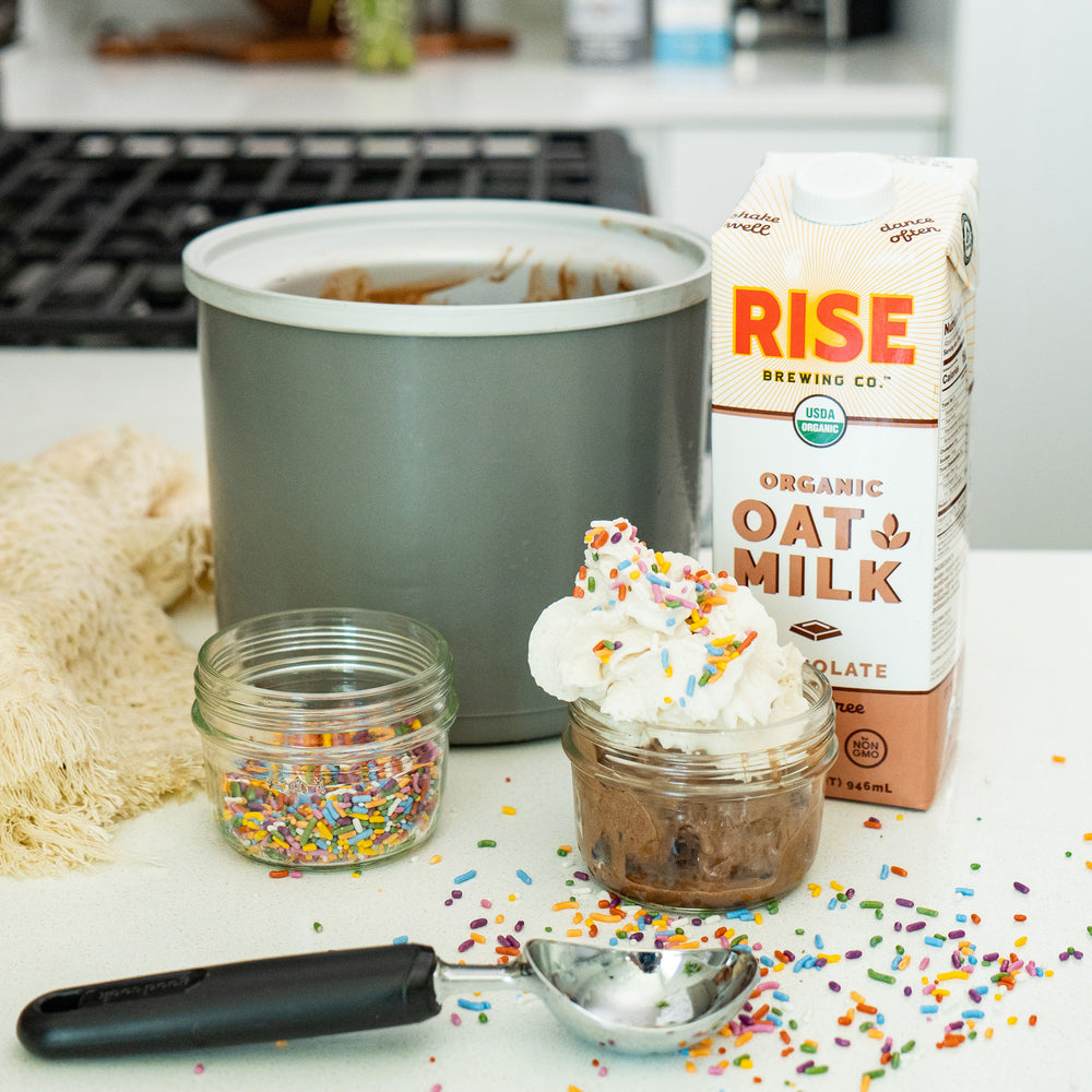 Chocolate Oat Milk Ice Cream – RISE Brewing Co.