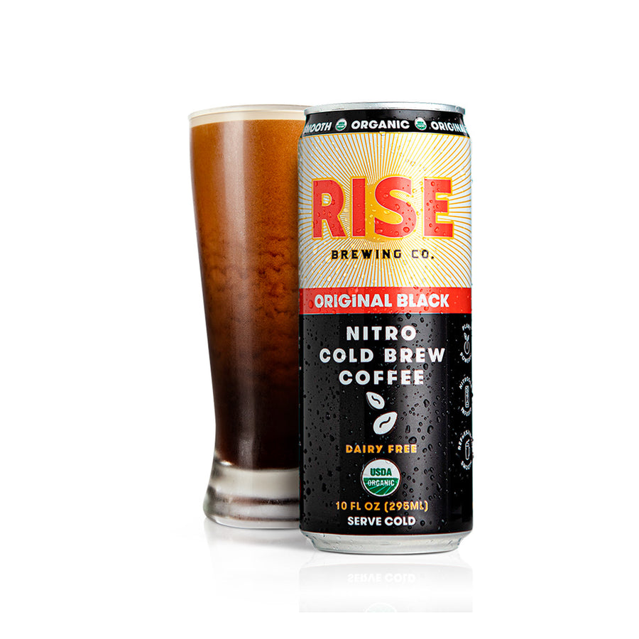 Original Black Nitro Cold Brew Coffee - Organic - Unsweetened - RISE ...